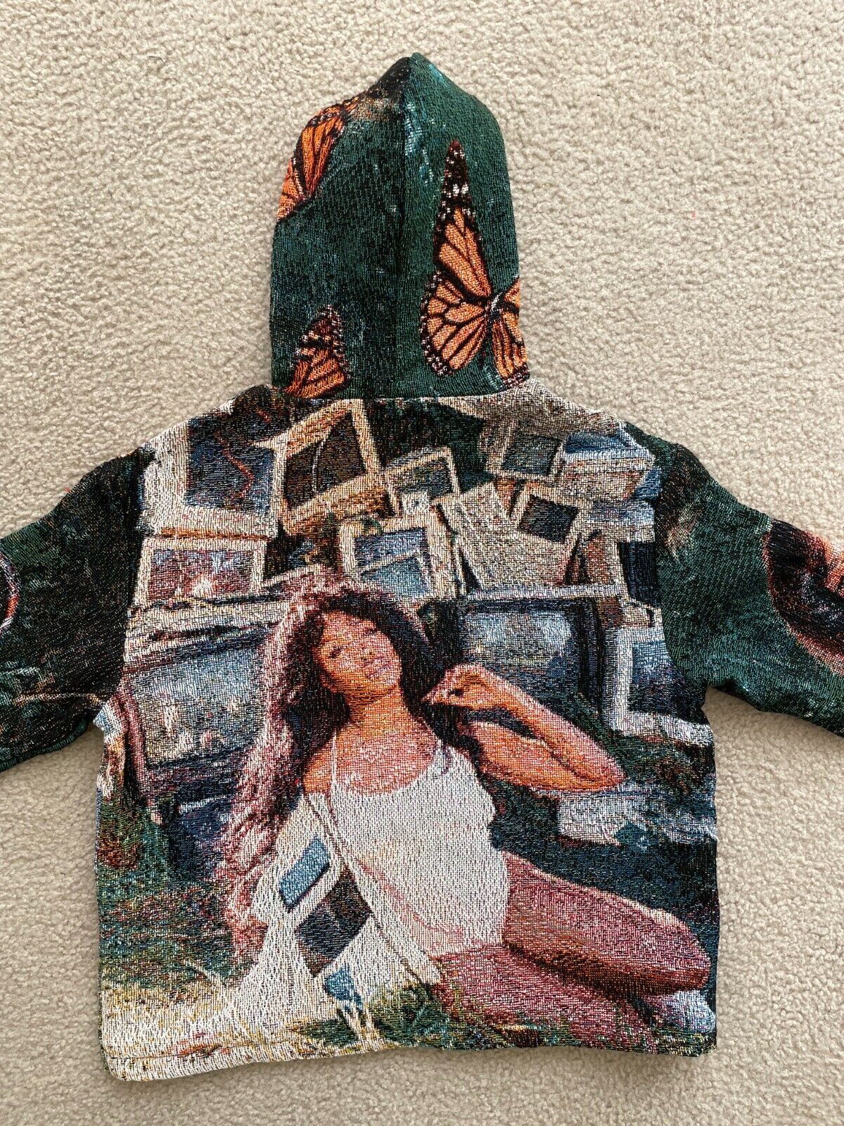Streetwear Silk Lined SZA Tapestry Hoodie Sweater | Grailed