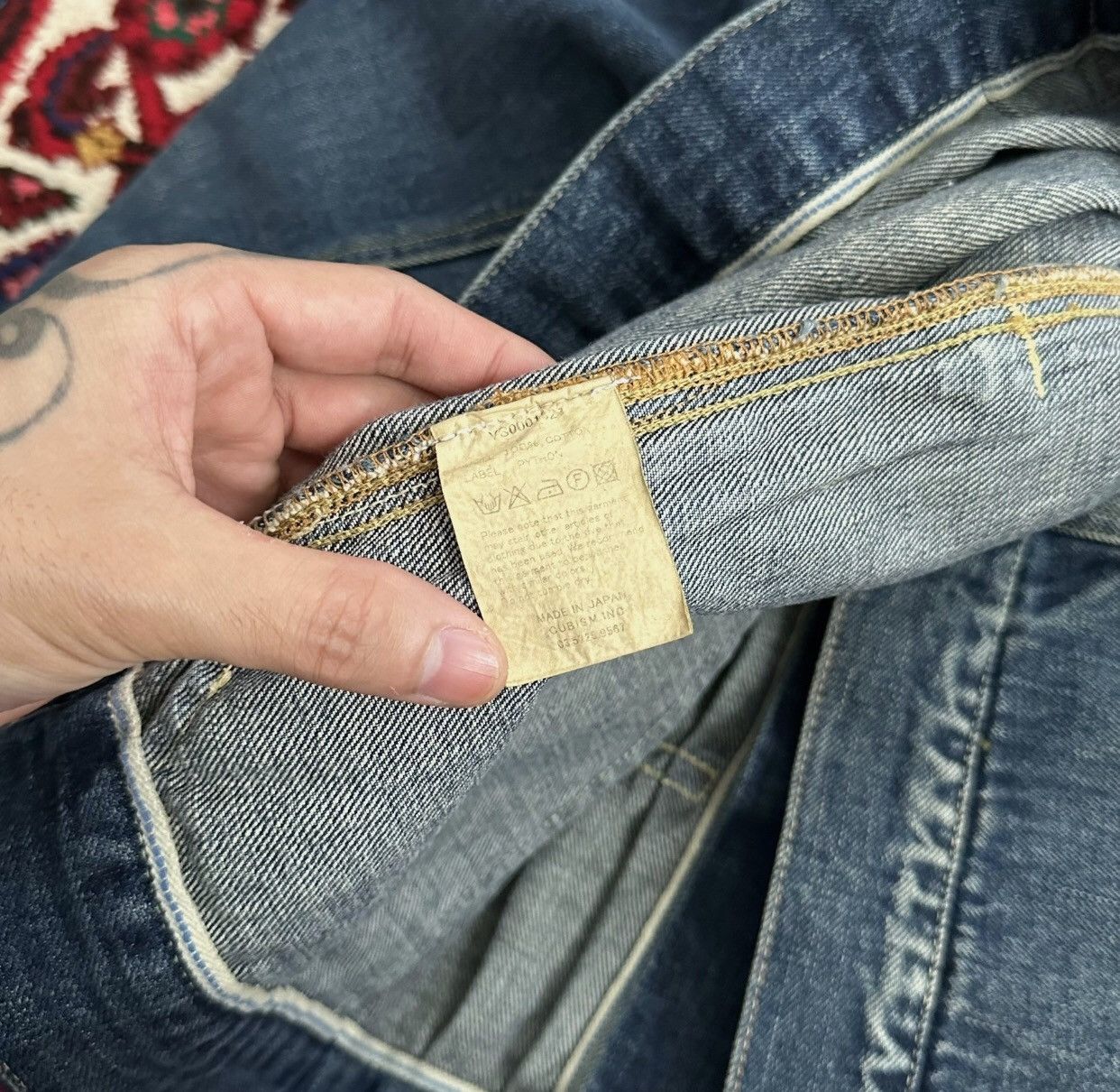 Visvim Visvim 101 11aw snakeskin yellow mud denim jacket | Grailed