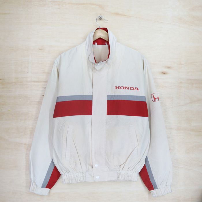 Vintage HONDA Racing Big Logo Bomber Windbreaker Racing Team Jacket ...