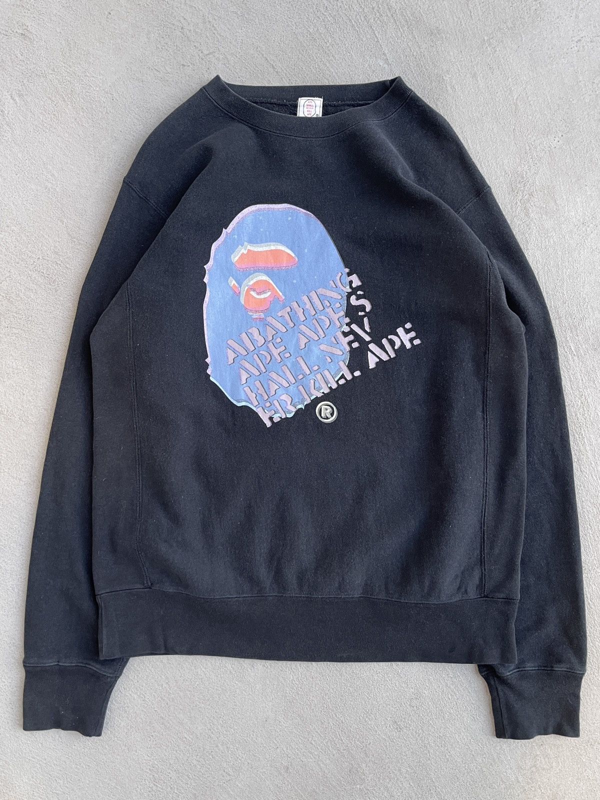 Bape Bape Blue Pink Ape Head Logo Hoodie (M) | Grailed