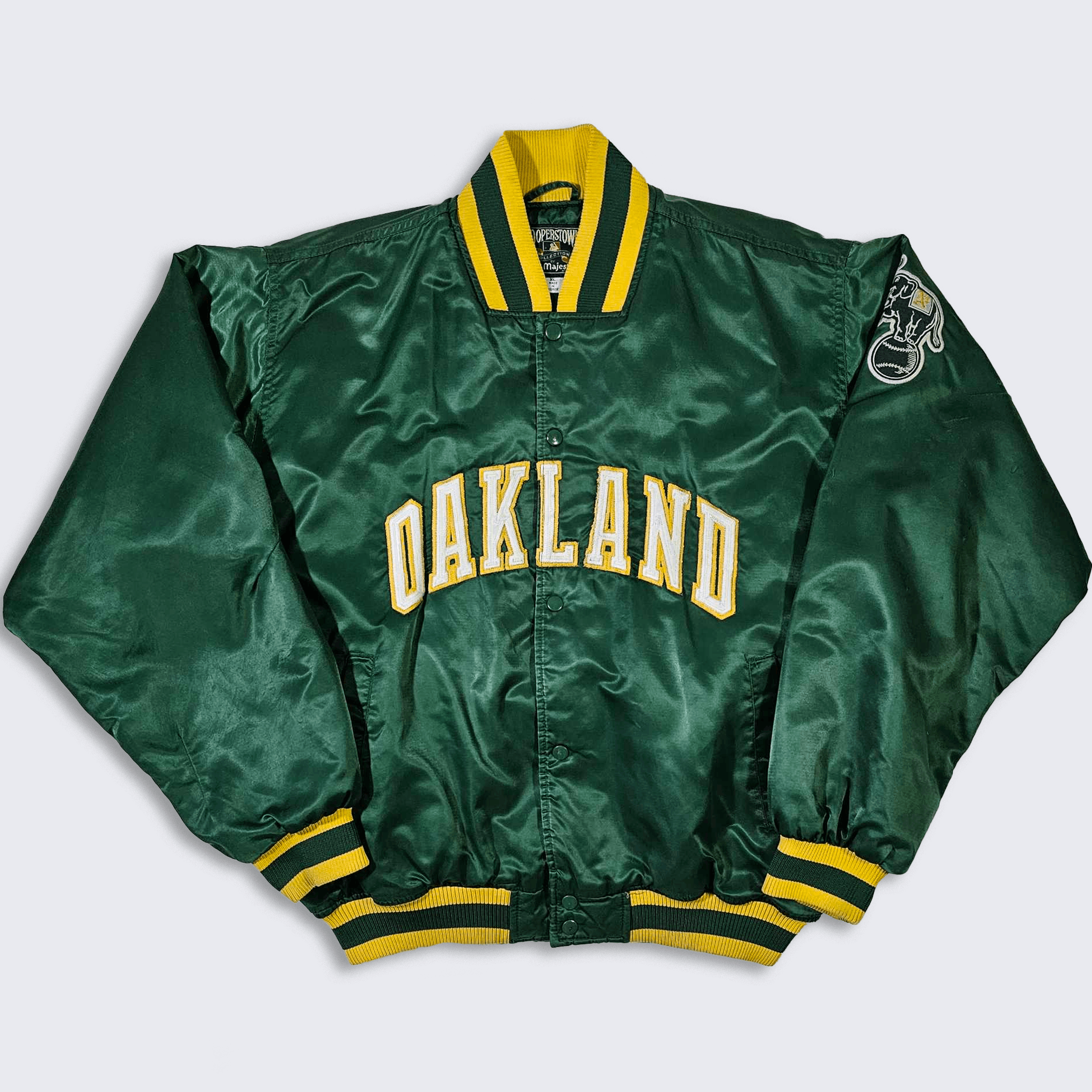 MLB × Majestic × Vintage Oakland A's Athletics 90s Majestic Satin ...