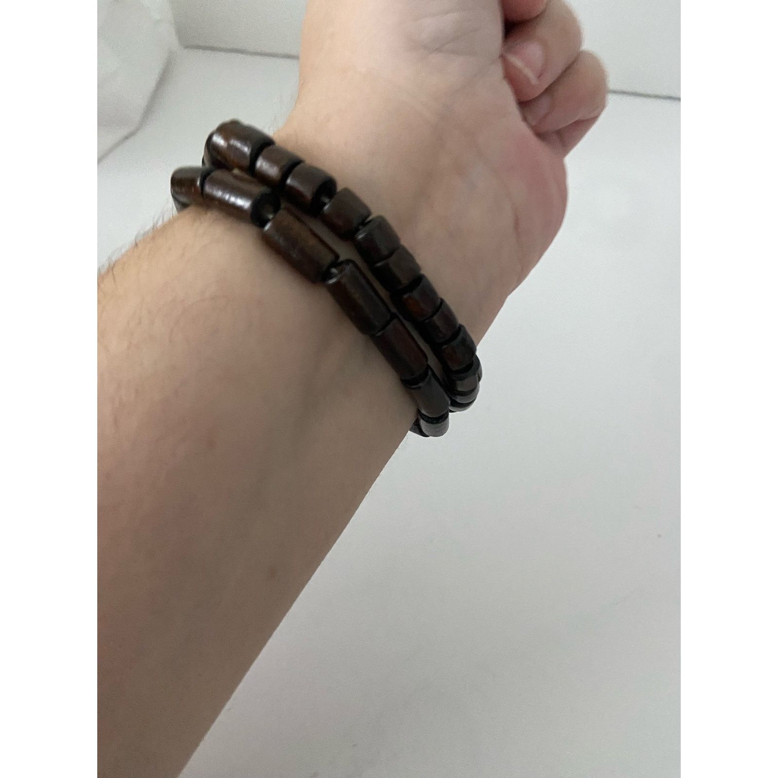 Generic Dark brown wood bead bracelets | Grailed