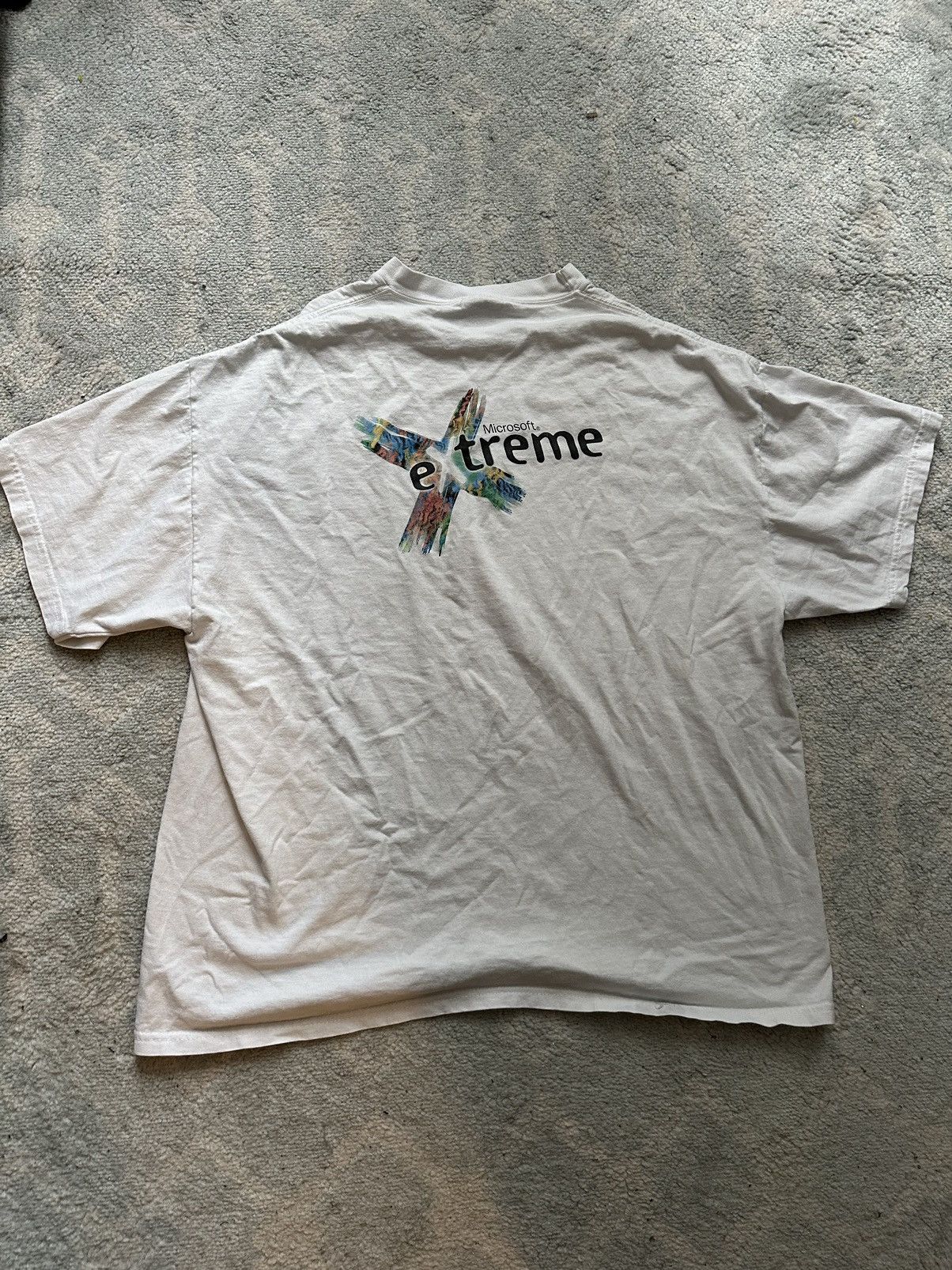 Hanes × Microsoft × Vintage Vintage 90s Microsoft Extreme Tee Shirt ...