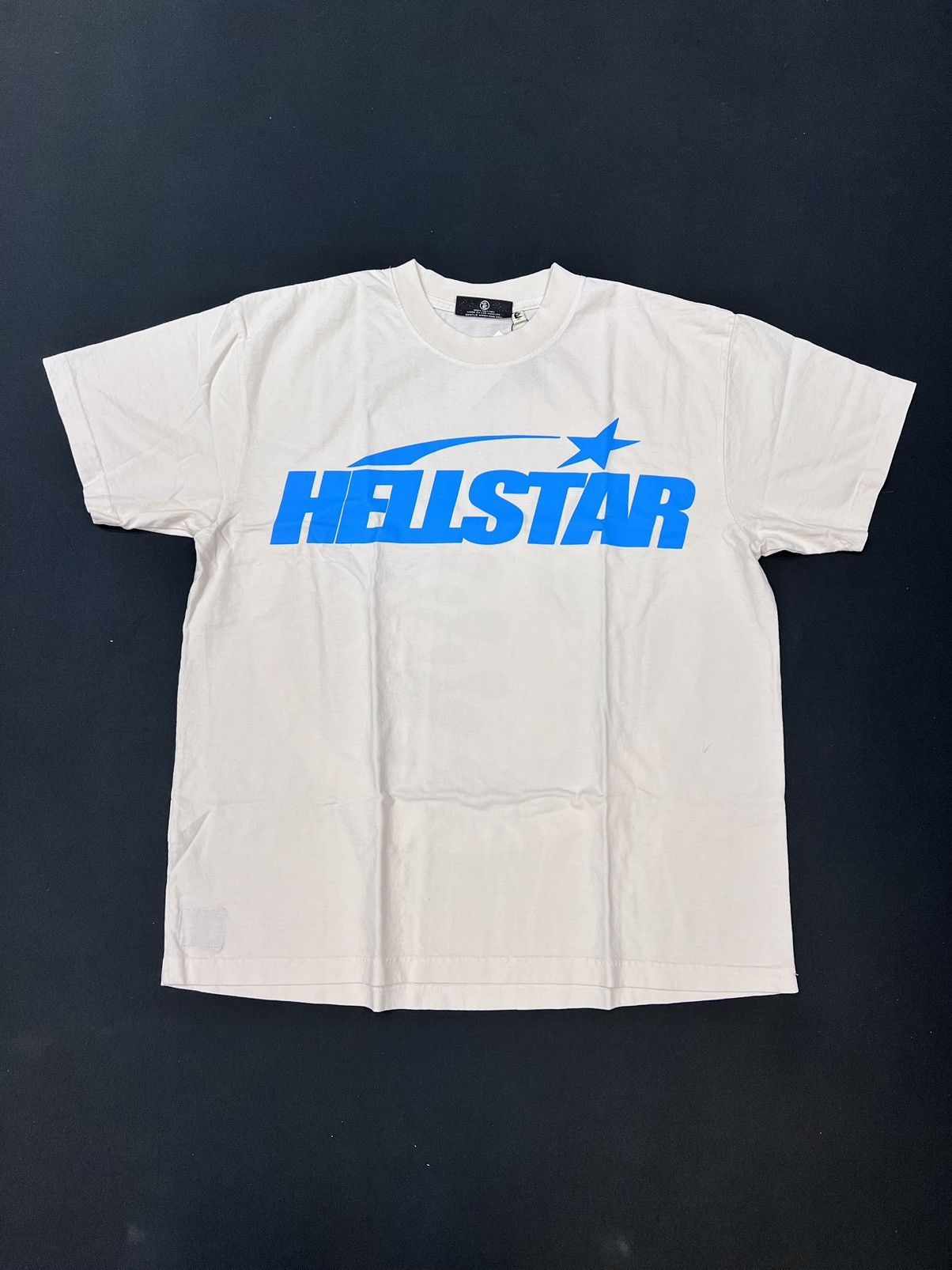 HELLSTAR Hellstar Classic T-Shirt (Regular Logo) White/Blue | Grailed