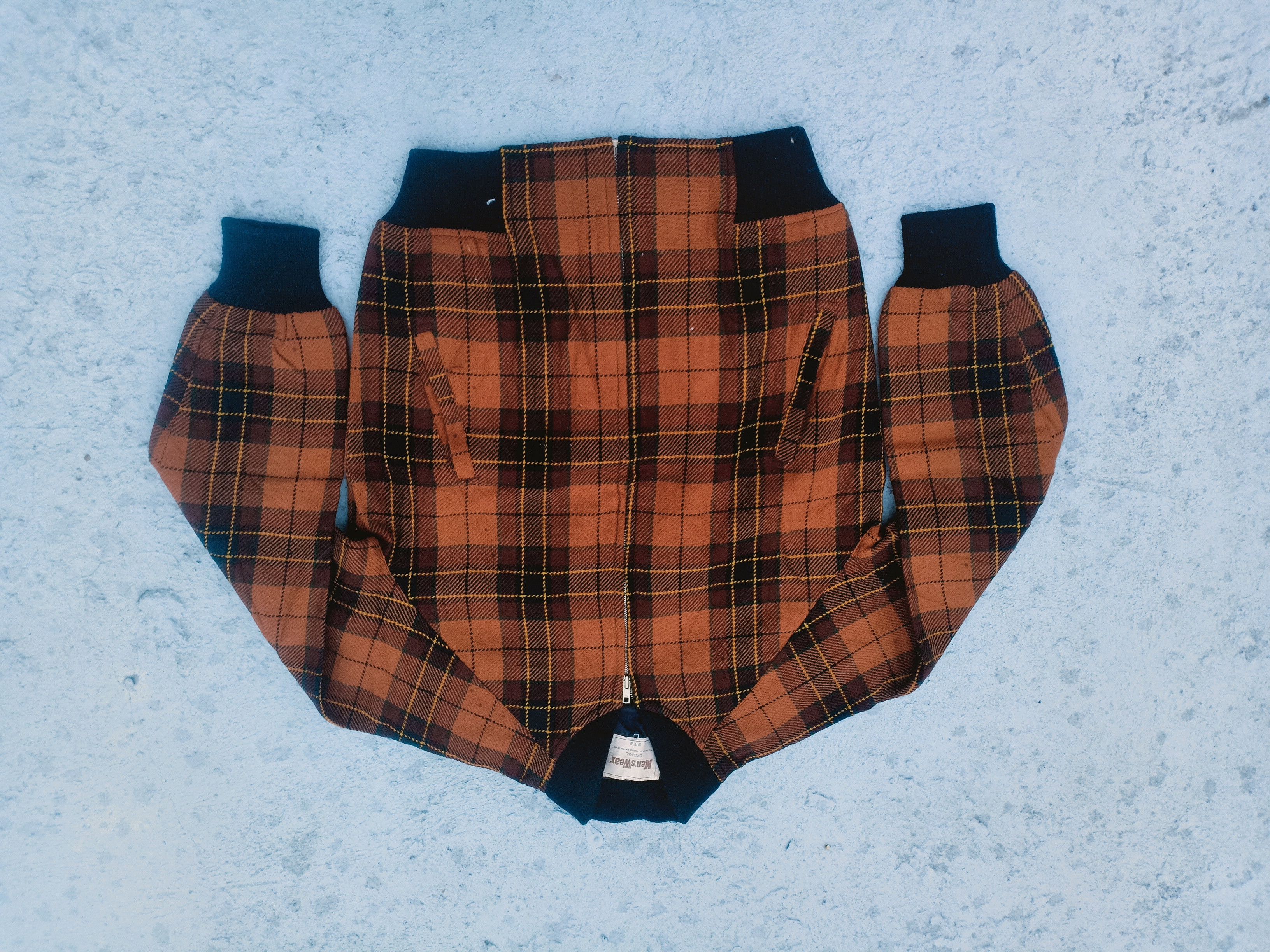 Streetwear × Varsity Jacket MENSWEAR varsity flannel jacket | Grailed
