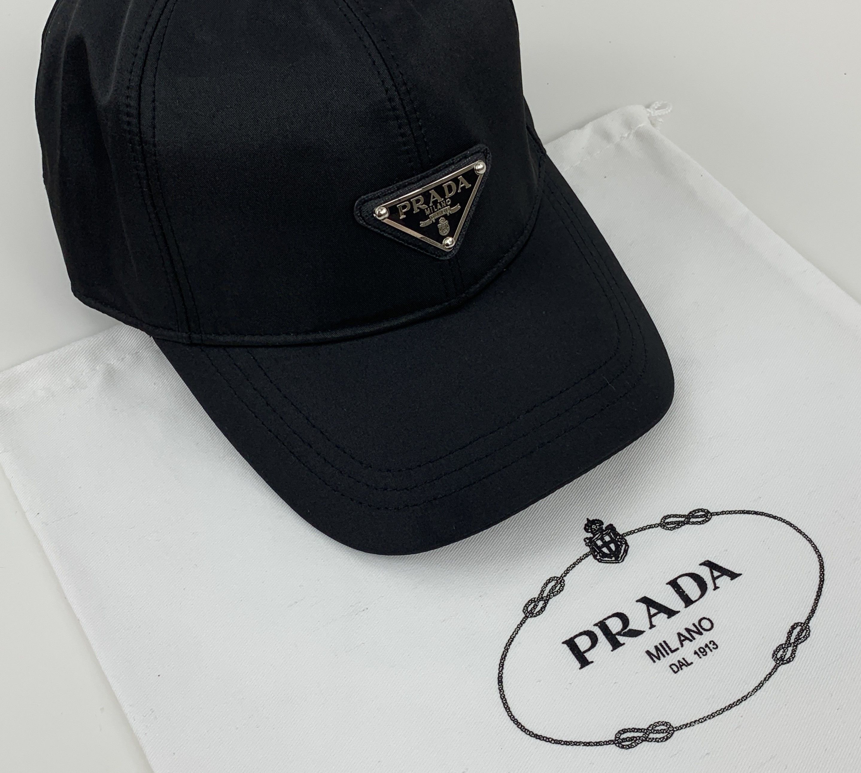 Prada Prada Nylon Baseball Cap Tessuto Center Triangle Logo | Grailed