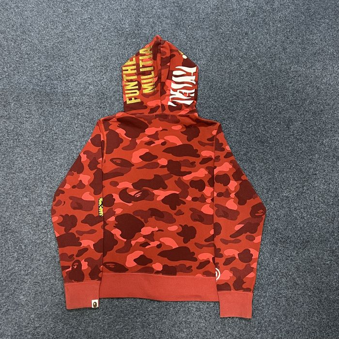 Bape Bape Red Color Camo Tiger Hoodie | Grailed
