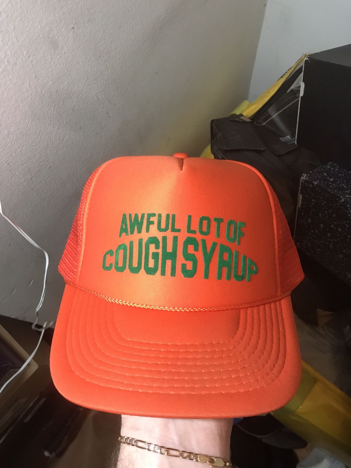Awful Lot of Cough Syrup Awful lot of cough syrup hat Orange green ...