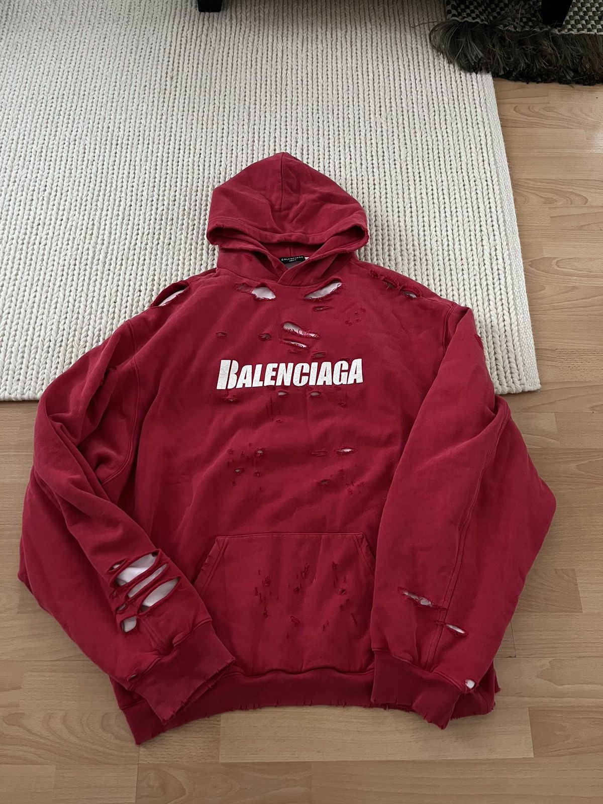 Balenciaga Balenciaga Ripped Hoodie | Grailed