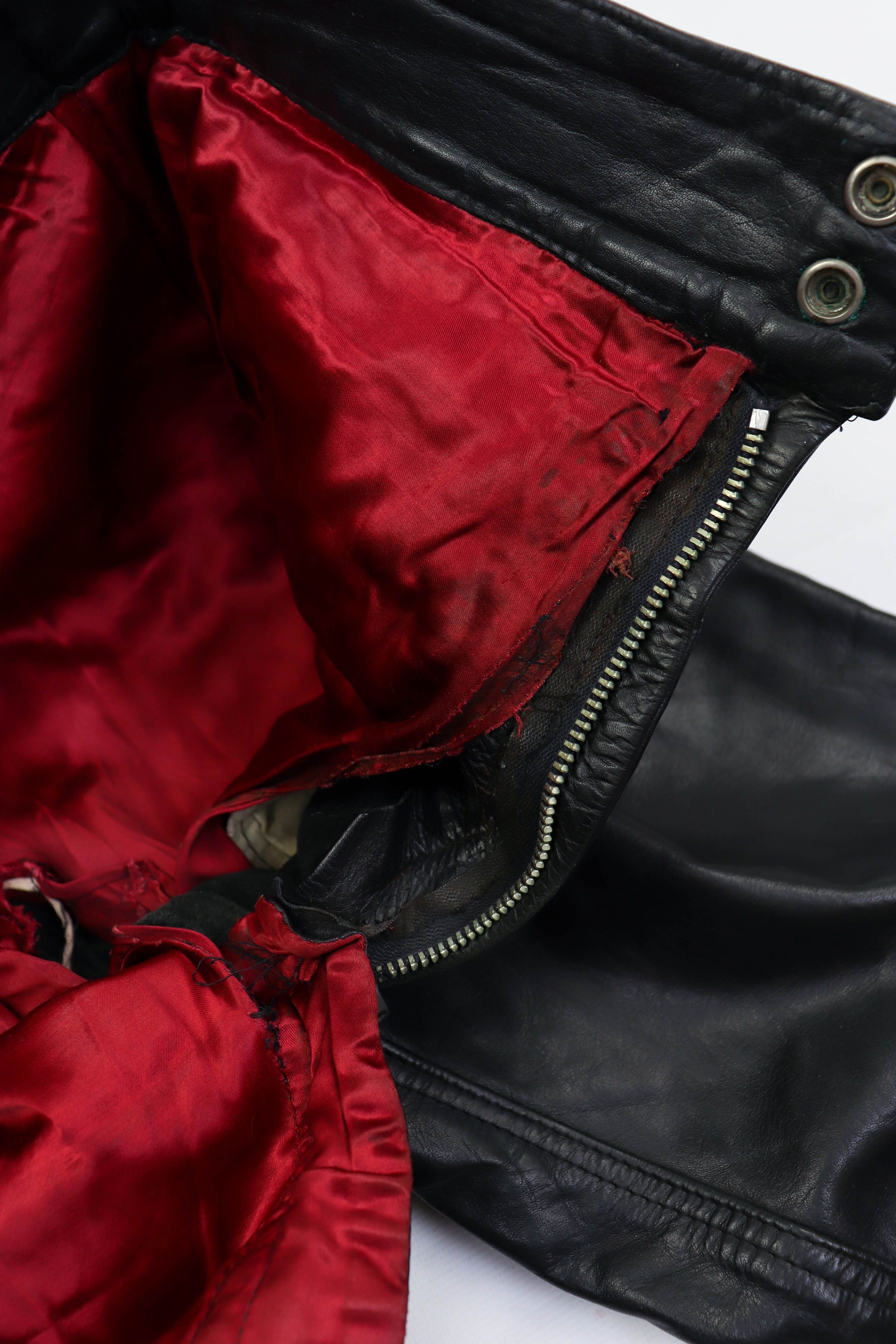 Vintage Highwayman Hide Vintage 70 Lightning Zip Biker Leather Pants ...