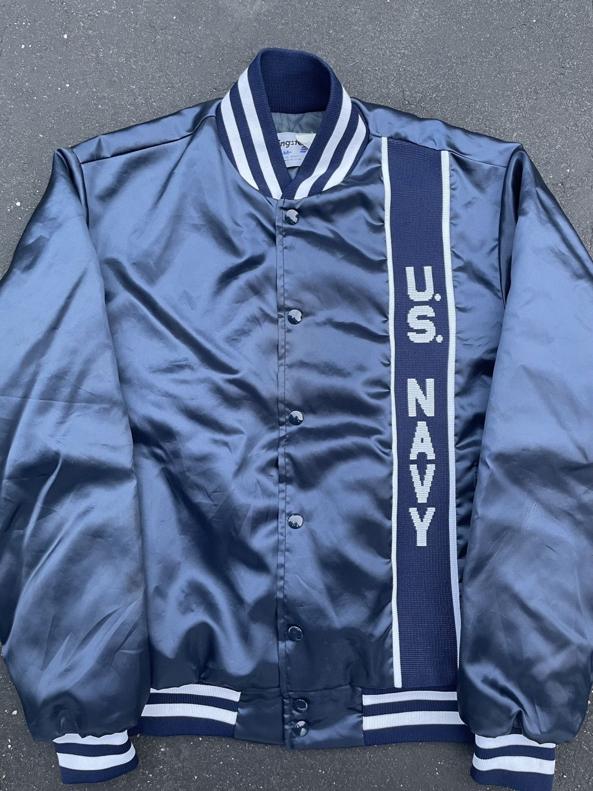 Vintage Vintage Swingster 80s U.S. Navy Satin Jacket Men’s Medium | Grailed