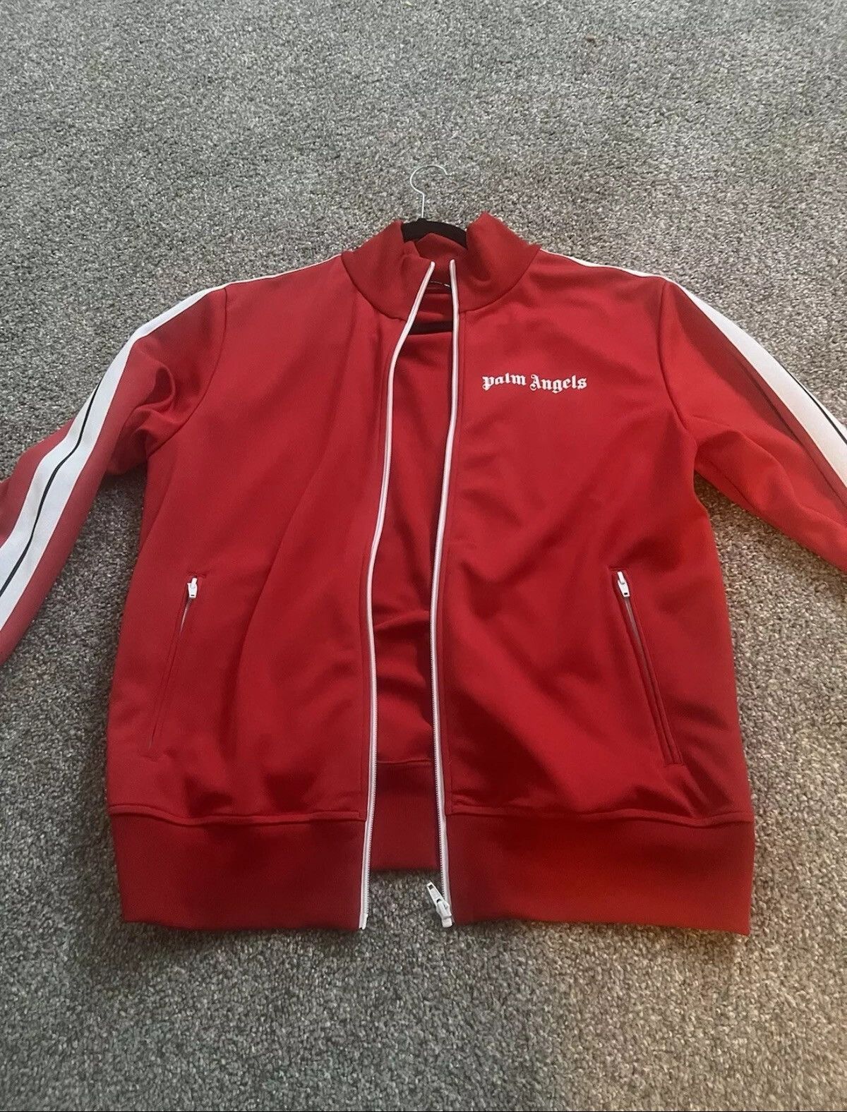 Palm Angels Palm angels red classic track jacket | Grailed