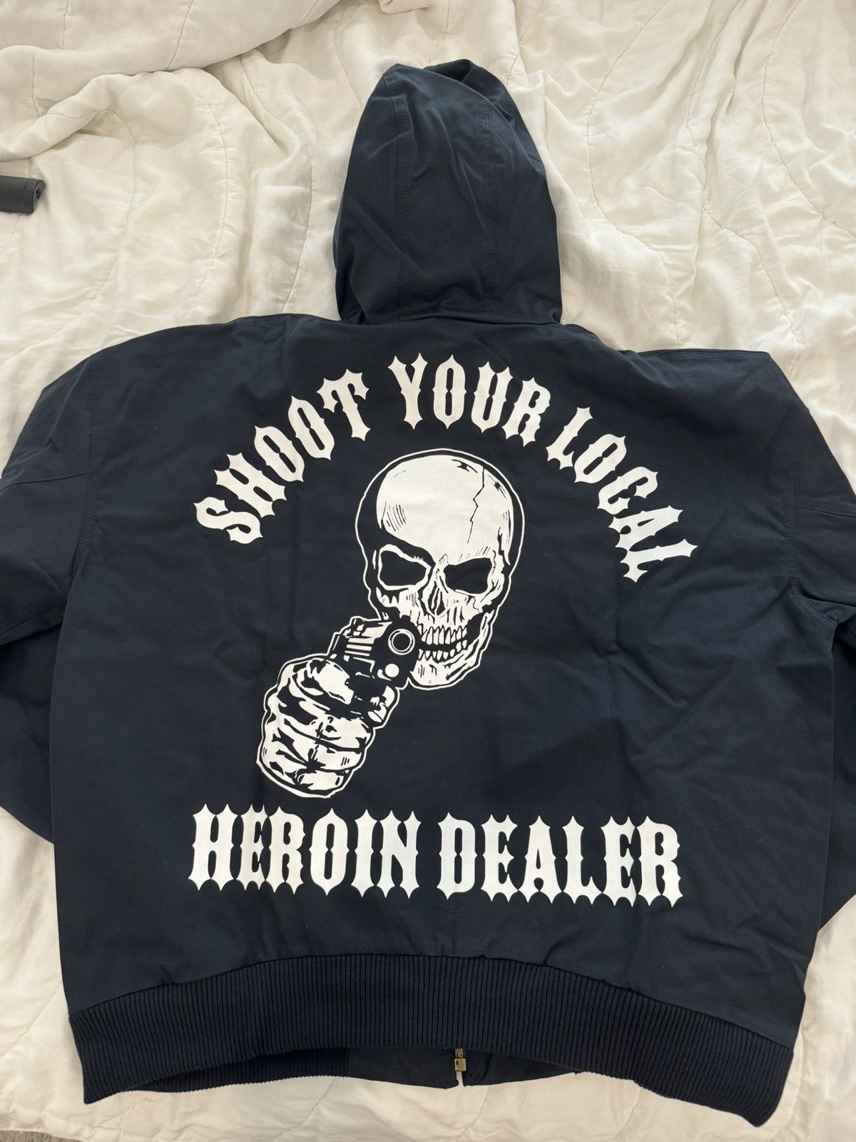 Warren Lotas Shoot Your Local Heroin Dealer Jacket | Grailed