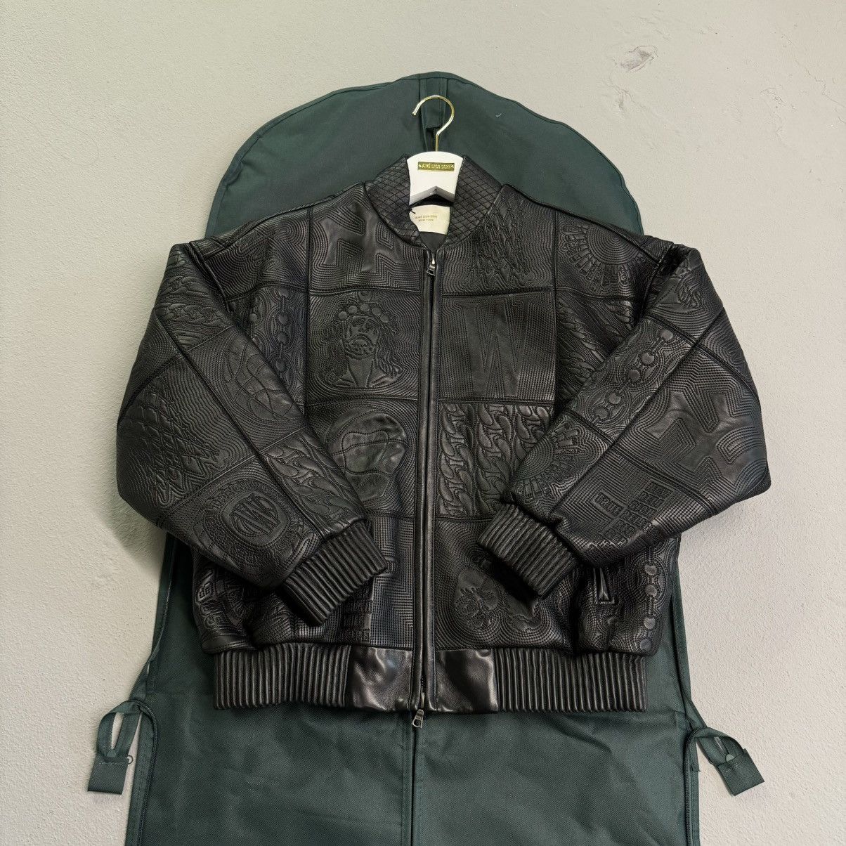 Aime Leon Dore Aime Leon Dore Tyrell Winston Embroidered Leather Bomber ...