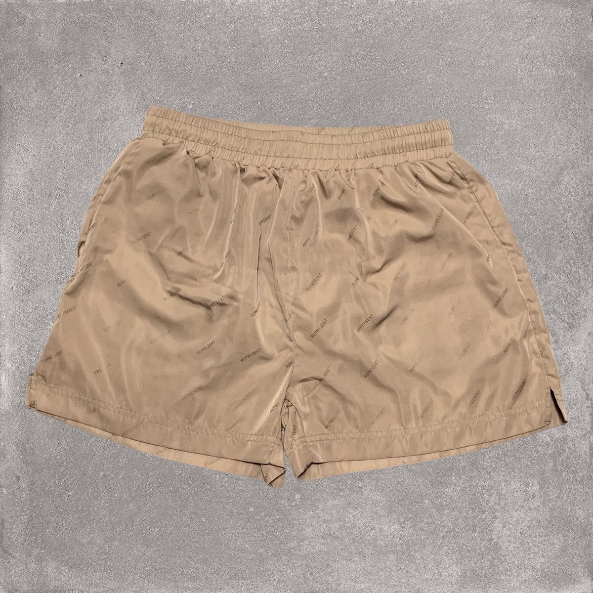Represent Clo. Represent Medium Swim Shorts Logo All Over Mushroom ...