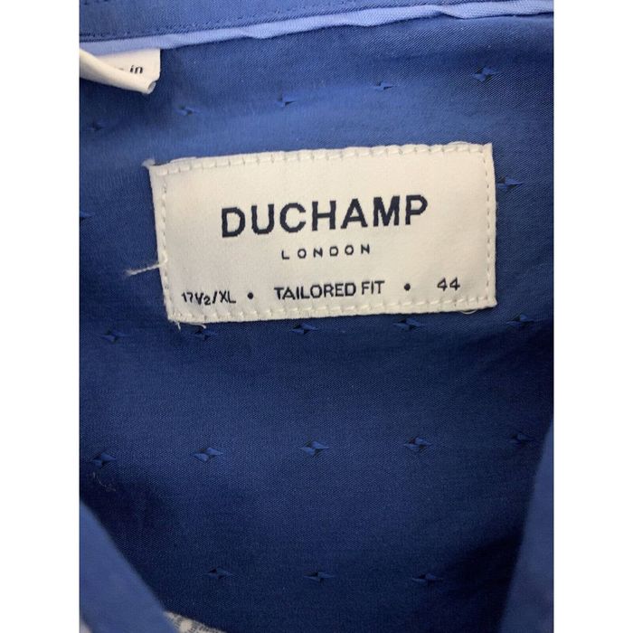 Duchamp Duchamp London Tallored Fit Blue White Shirt 17.5" 44 cm | Grailed