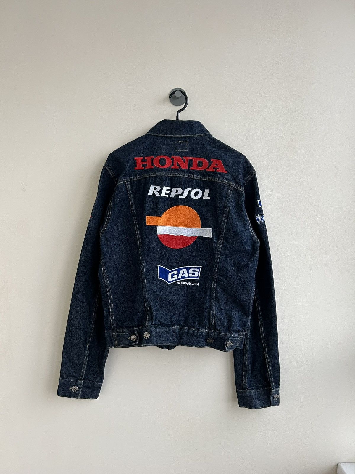 Honda × Racing × Vintage Vintage Honda Racing Jacket Denim GAS Repsol ...