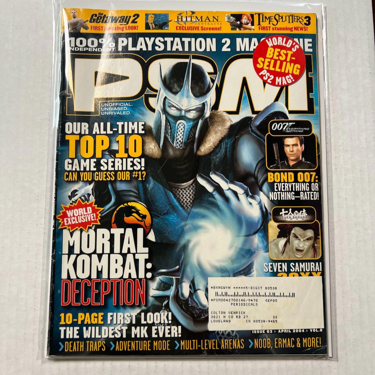 Playstation VTG PSM Magazine #83 April 2004 Mortal Kombat Resident Evil ...