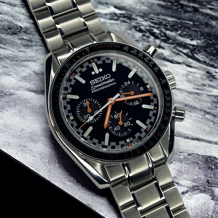 Seiko Seiko Mod Speedmaster Professional Chronograph Steel Watch | Grailed