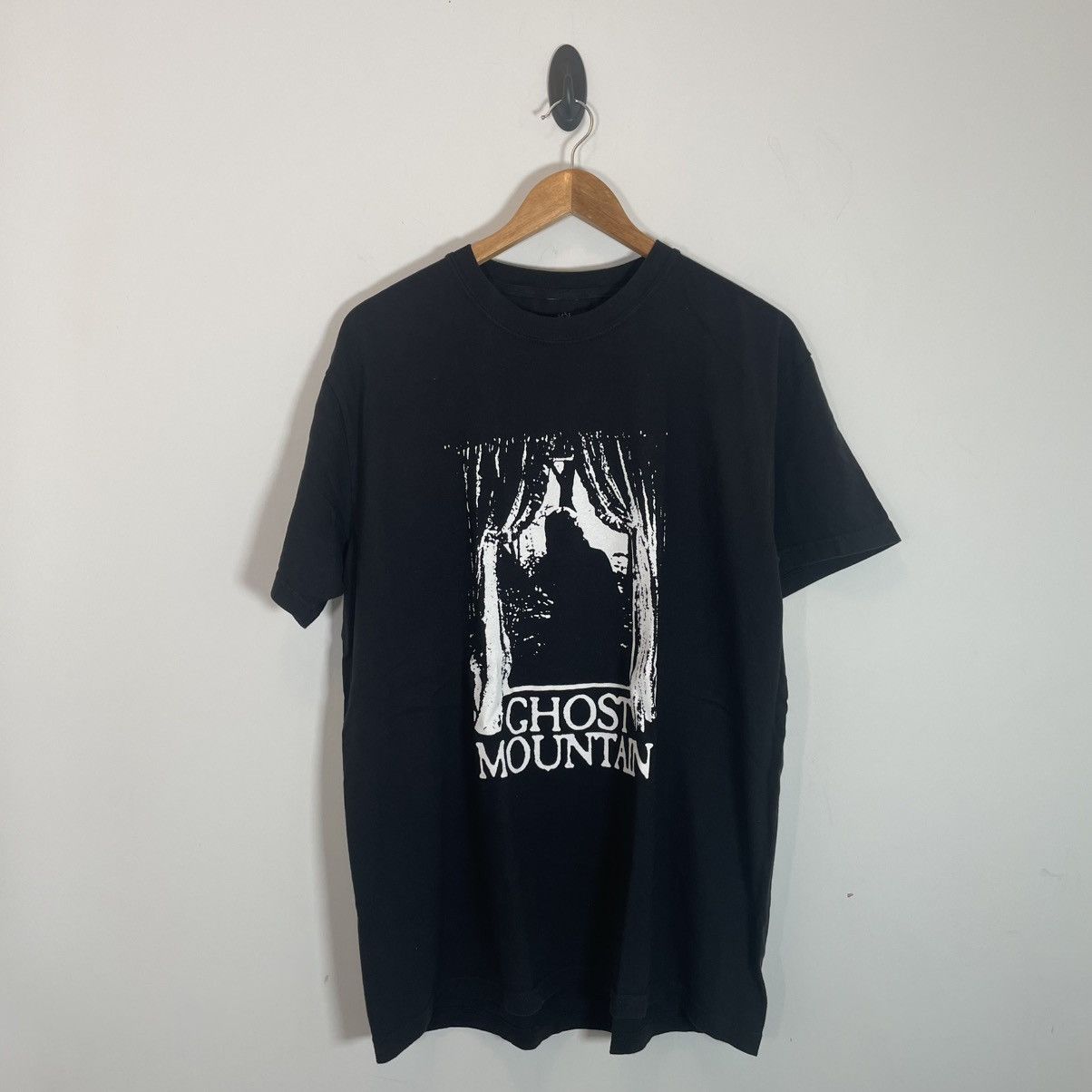 Drain Gang × Haunted Mound × S4LEM Ghost Mountain Window Black Tee Shirt Mens L Haunted Mound ...