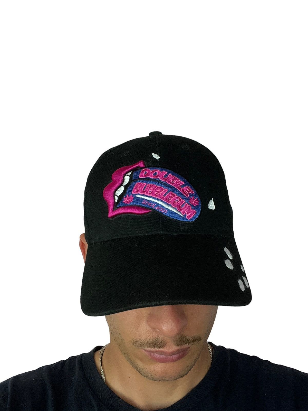 Avant Garde × Streetwear Lauren Rose Double Bubblegum Snapback Cap Y2k ...