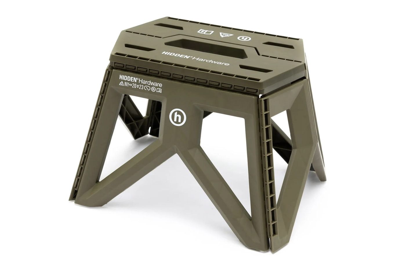 HIDDEN Hidden NY Mini Foldable Stool Olive Green SS24 | Grailed