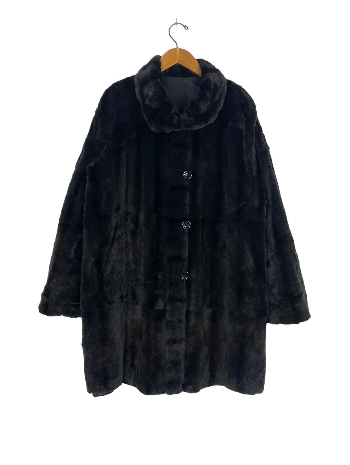 Japanese Brand Mitsukoshi Altima Faux Fur Weasel Silk Reversible Coat ...