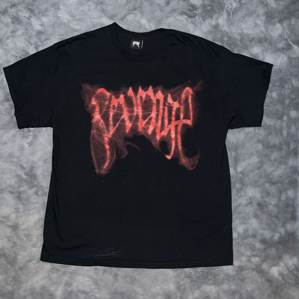 Revenge Revenge red smoke skull tee | Grailed