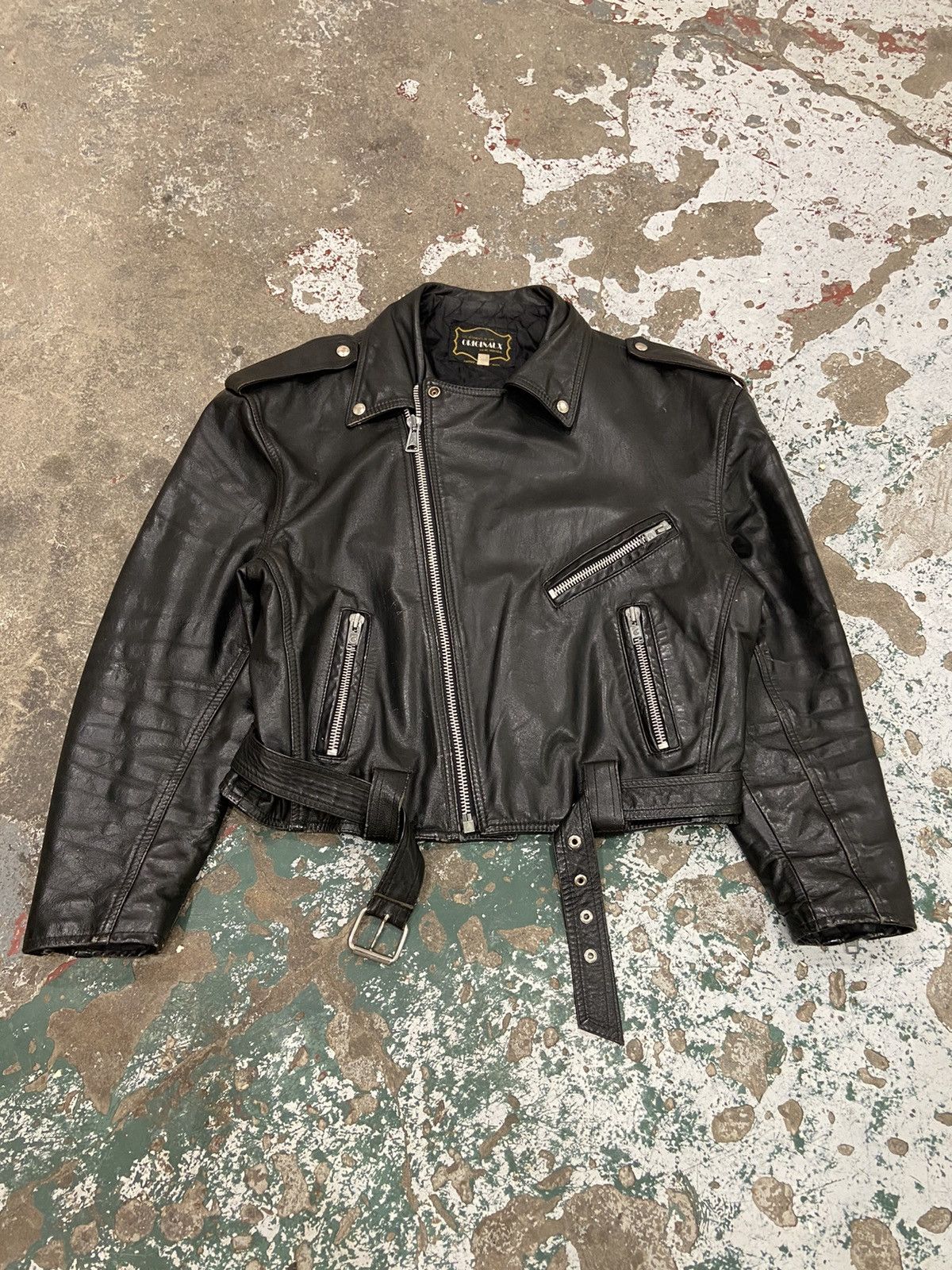 Vintage Vintage 1970s Black Leather Perfecto Jacket | Grailed