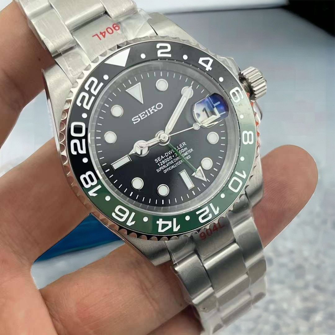 Japanese Brand × Luxury × Seiko Seiko Mod GMT-Master 2 Sprite Green ...