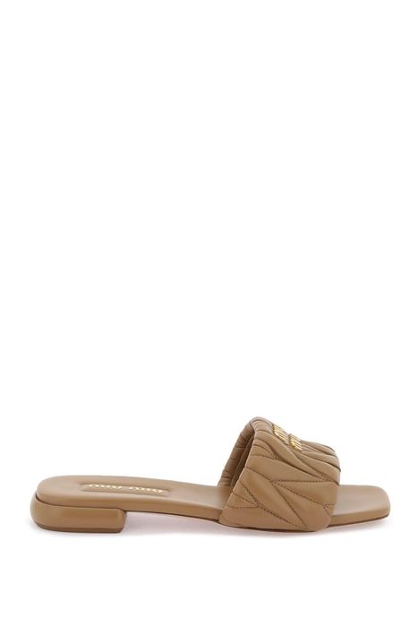 Miu Miu Miu Miu Matelassé Nappa Leather Slides Size EU 37 for Women ...