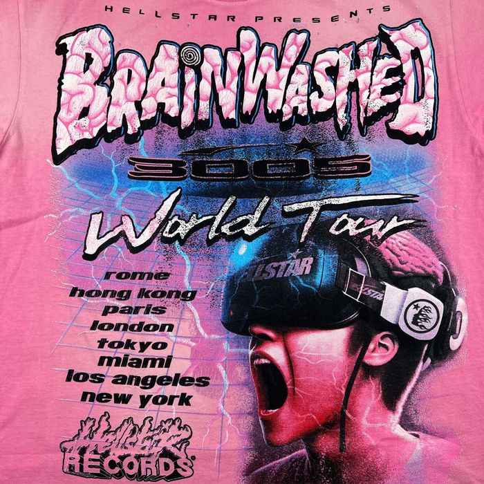 HELLSTAR HELLSTAR Brainwashed World Tour Tee Large IN HAND!!! | Grailed