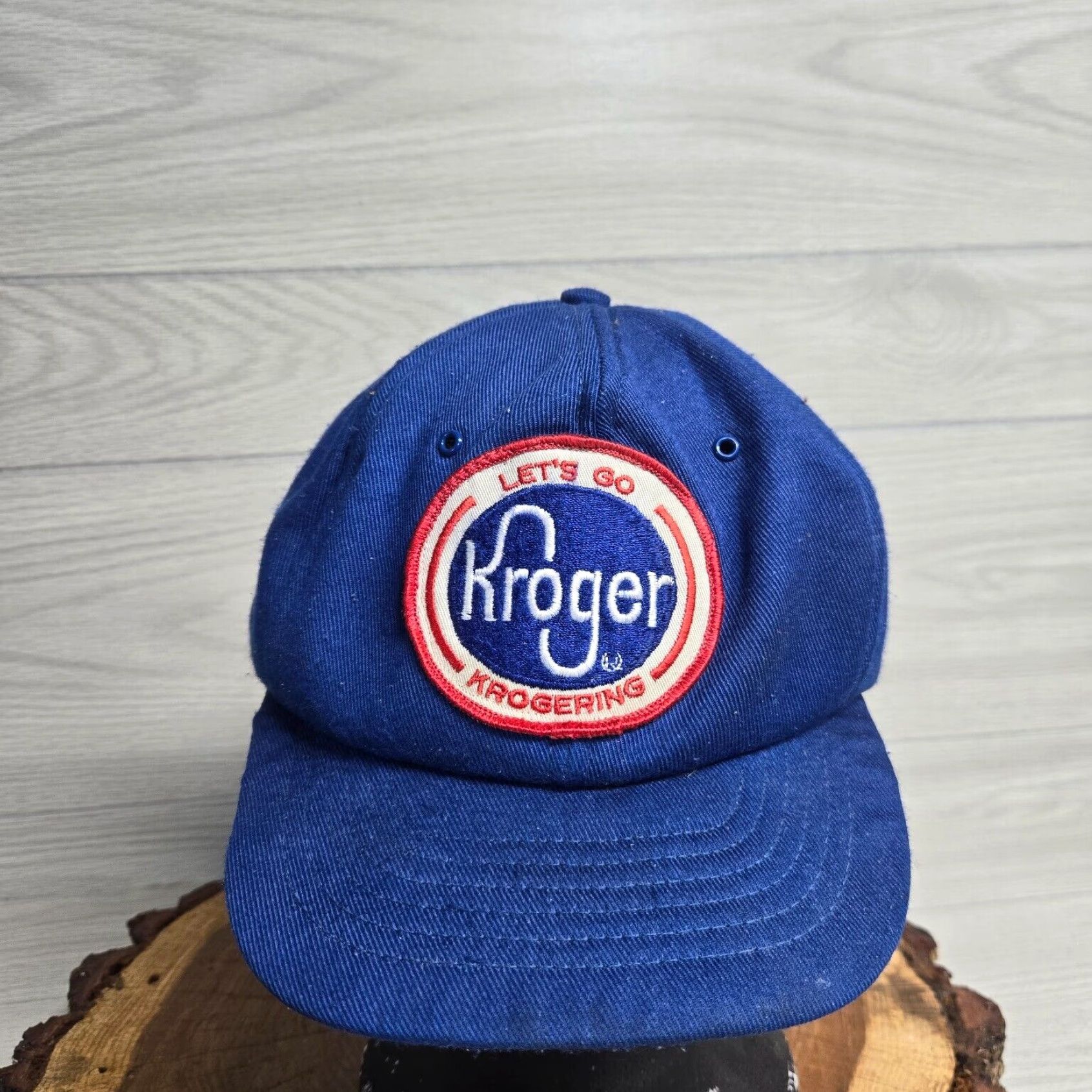 Vintage Classic Blue Kroger Employee Customer Uniform Baseball Style ...