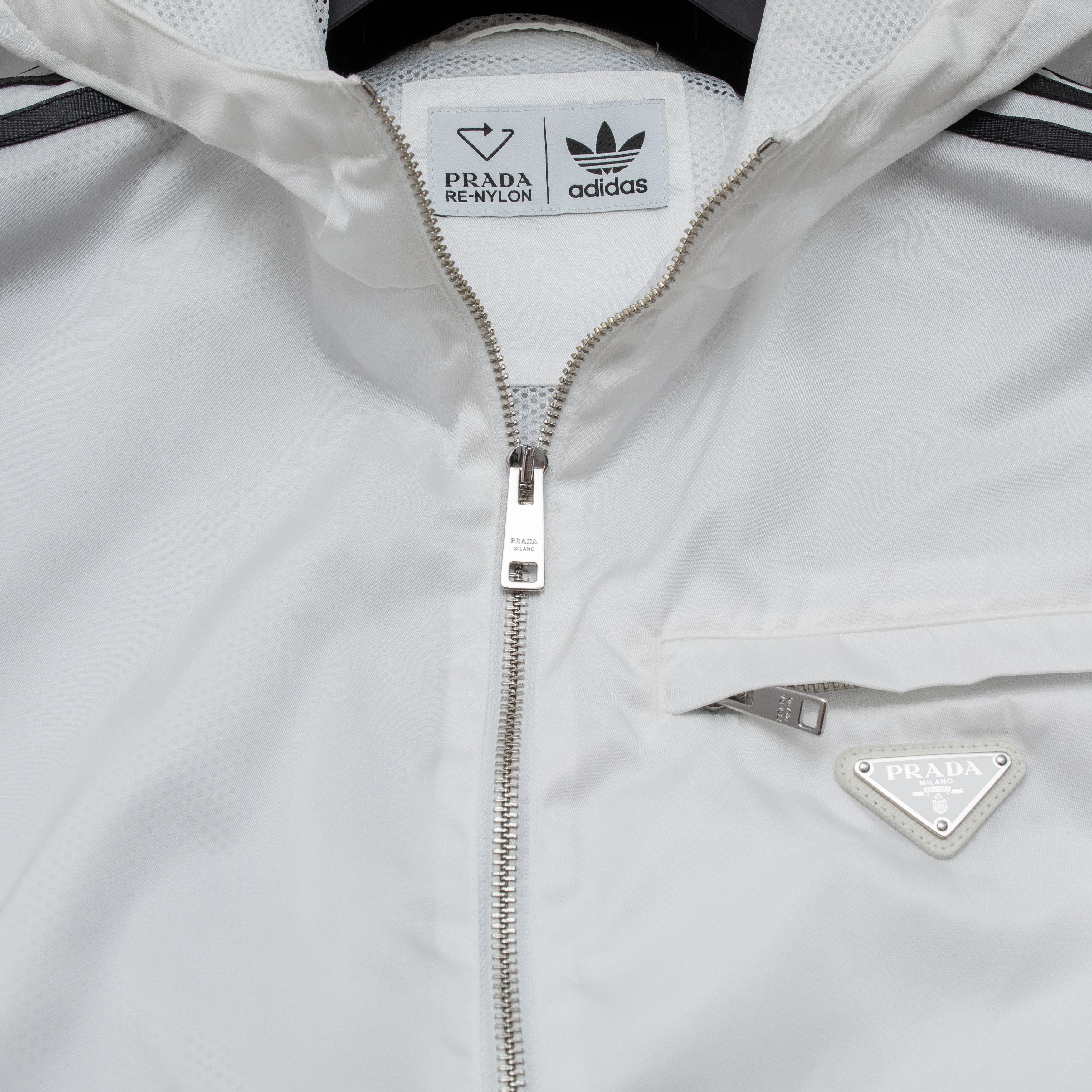 Adidas × Prada ADIDAS X PRADA RE-Nylon Hooded Track Jacket White | Grailed
