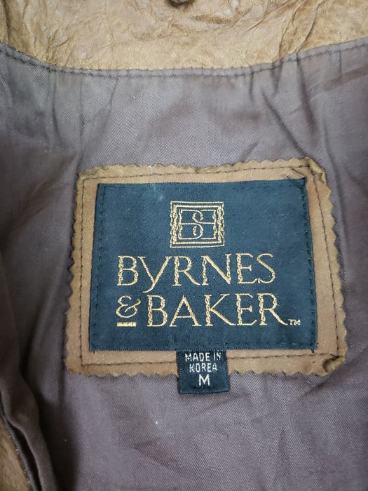 Vintage 🔥Vintage Bomber Leather Jacket Byrnes & Baker🔥 | Grailed