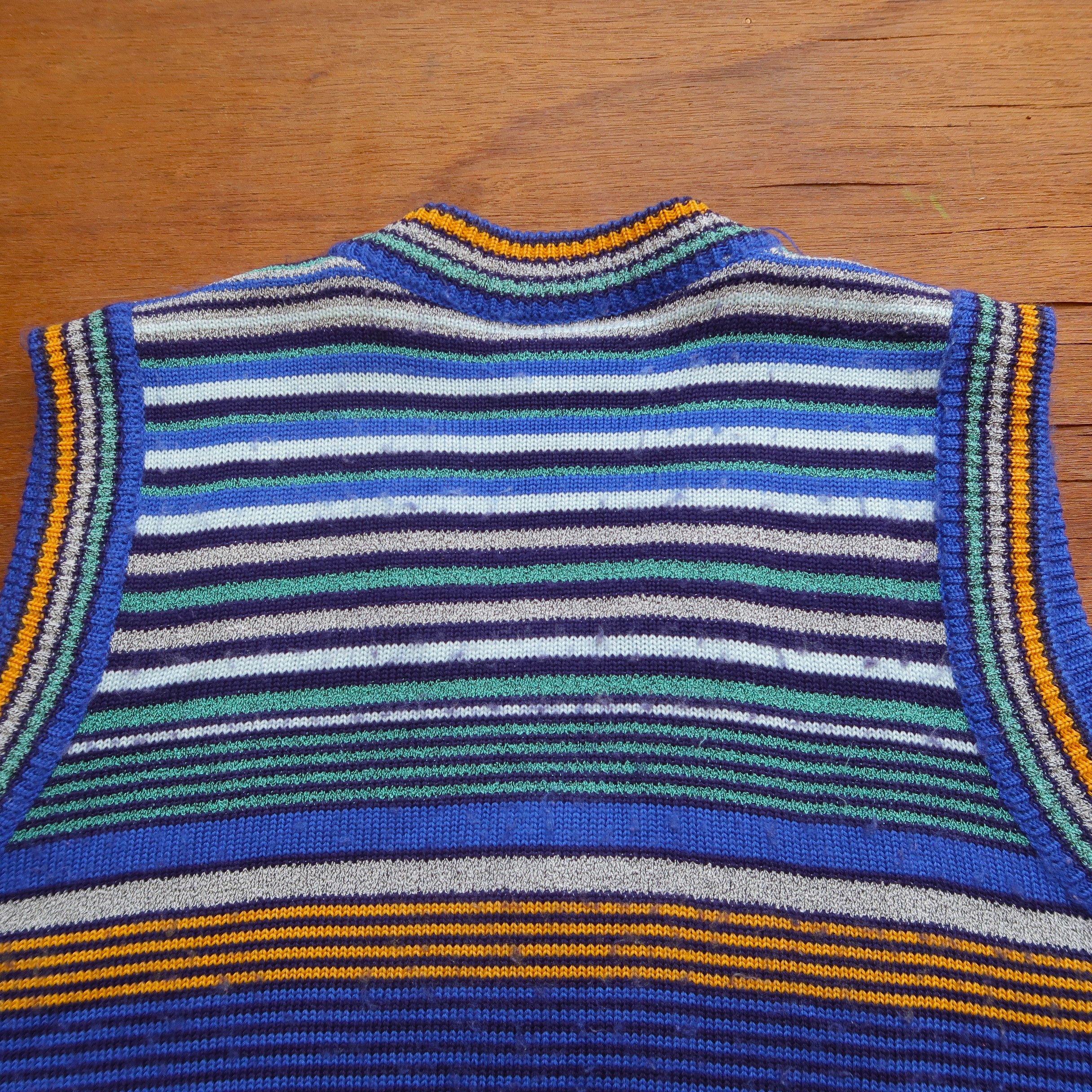 Iceberg 1990s Iceberg x Led Psychedelic Stripe Knitted Mohair Vest ...