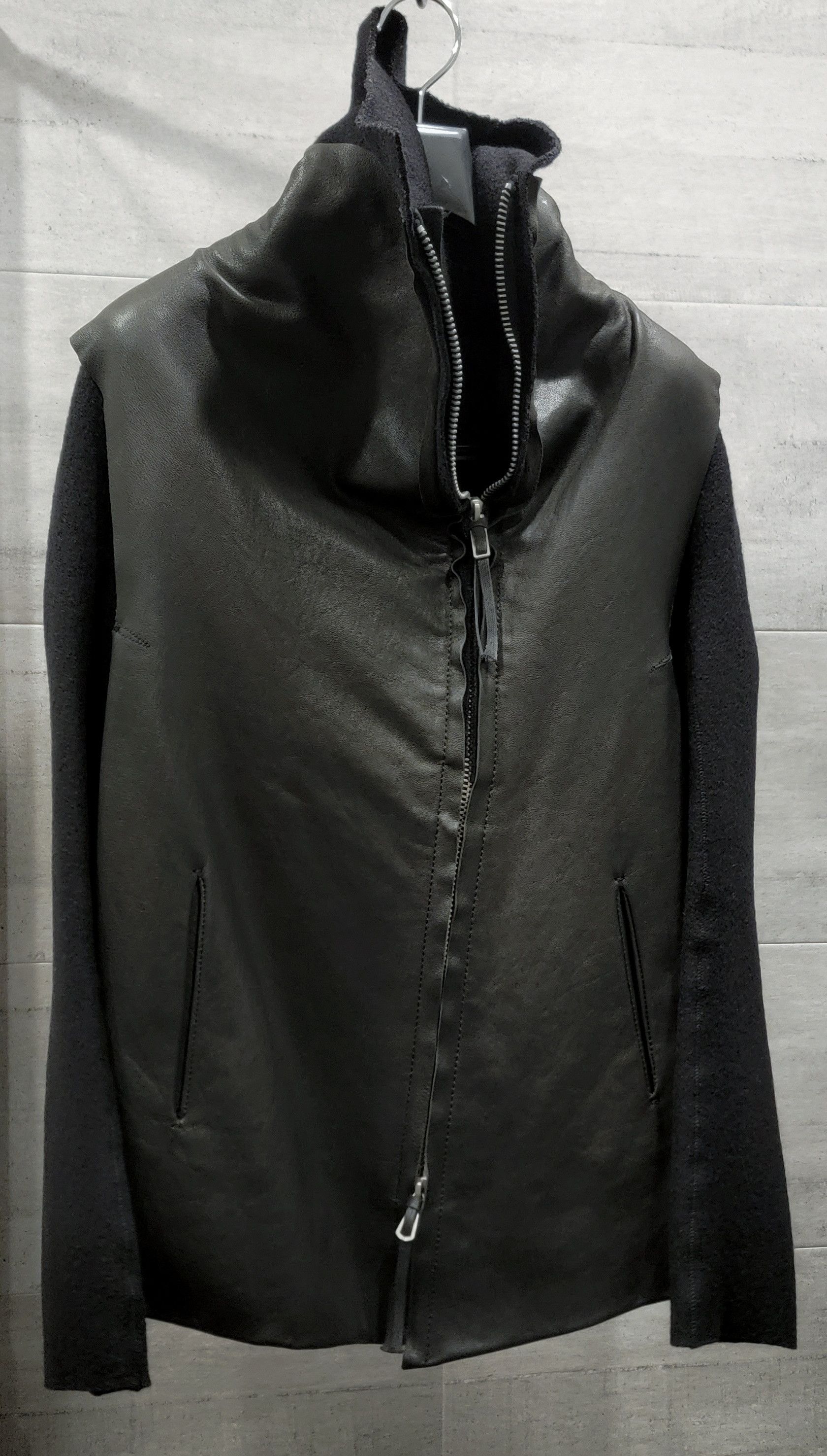 Boris Bidjan Saberi AW10-11 Boiled Wool Leather Jacket JH2-VI | Grailed