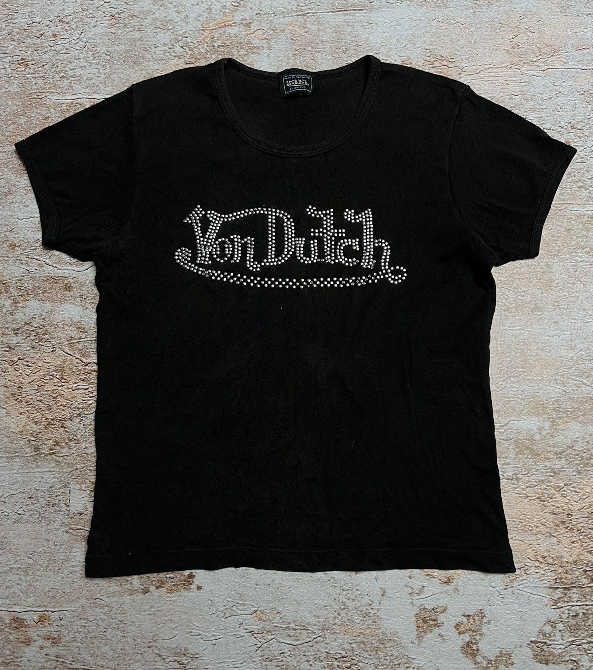 Vintage VON DUTCH vintage metallic logo tee | Grailed