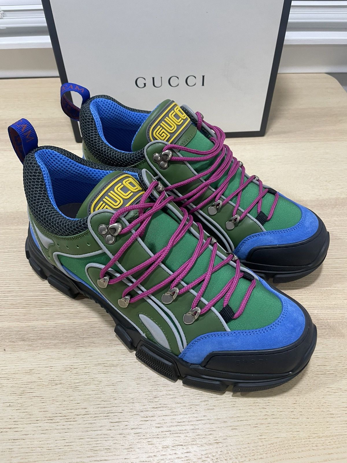 Gucci Gucci Flashtrek Sneakers Green Blue | Grailed