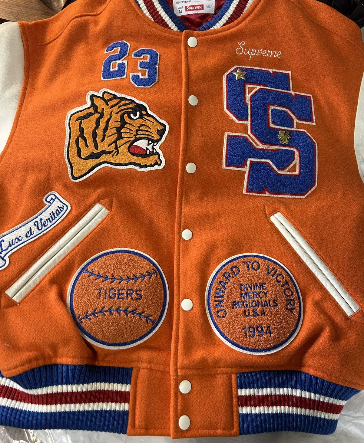 Supreme Supreme Tiger Varsity Jacket | Grailed