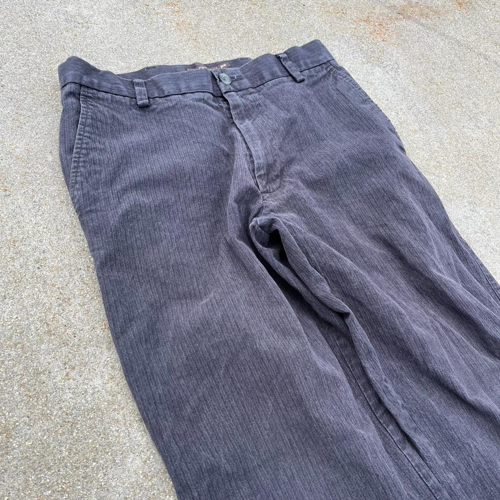 Dockers vintage 2000s baggy wide leg faded black dockers workwear pa ...