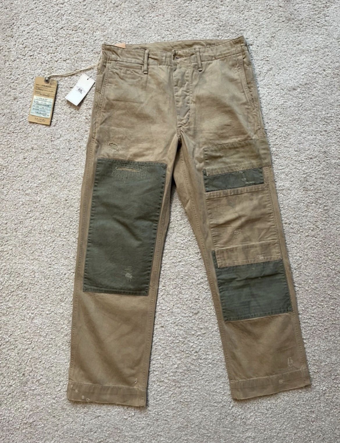 RRL Ralph Lauren RRL Engineer Fit Repaired Field Pants | Grailed