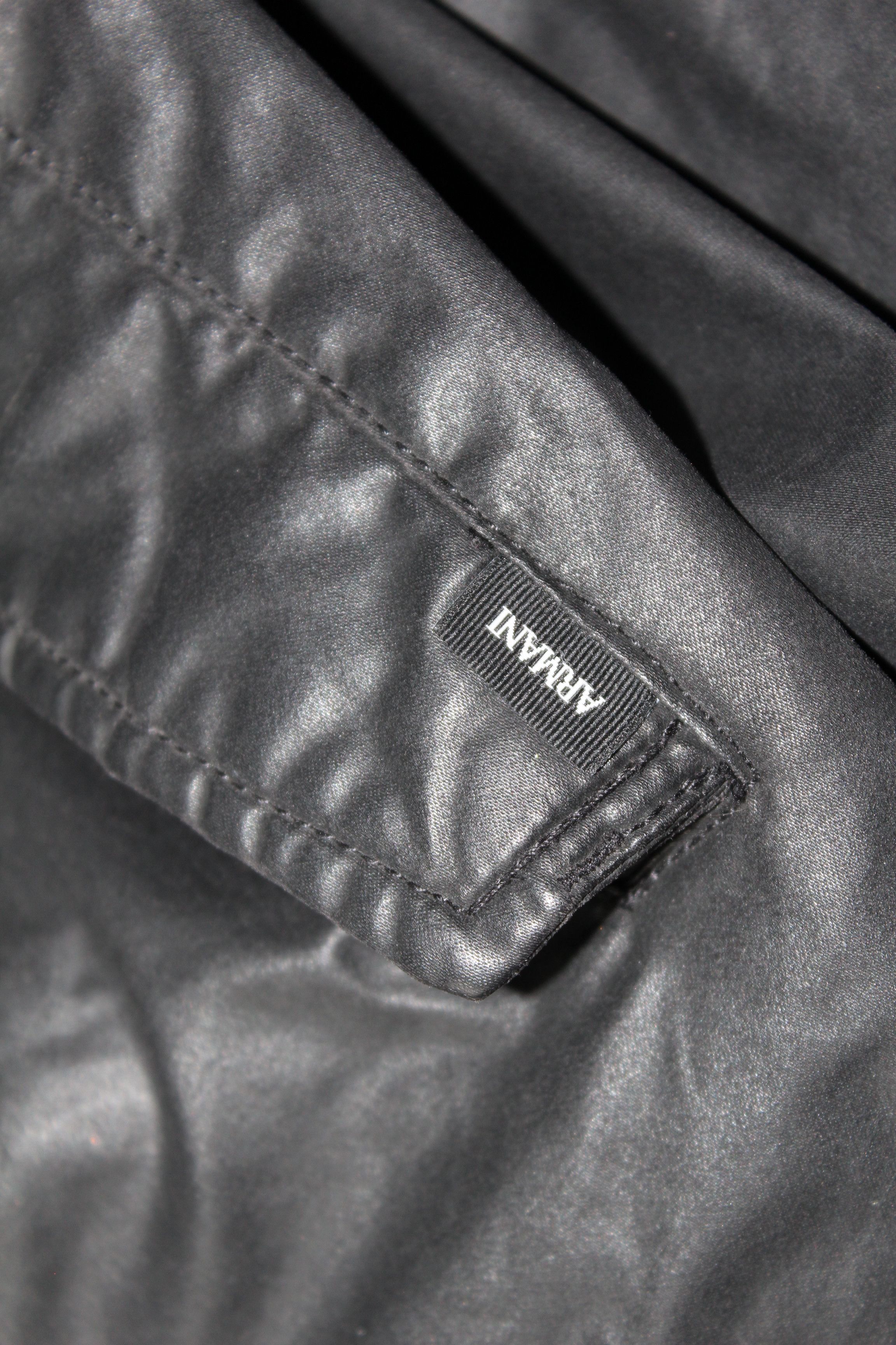 Armani Armani Jeans Black Hooded Parka Jacket Size 56 | Grailed