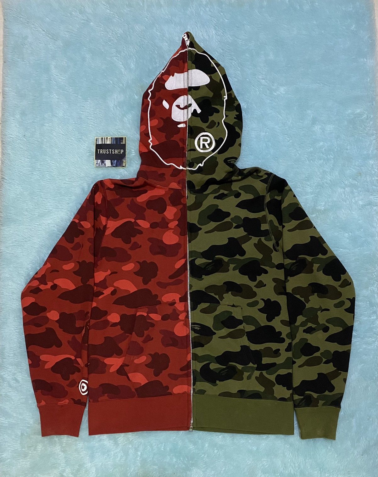 Bape 1st x Color Camo 2nd Ape Full Zip Hoodie | Grailed