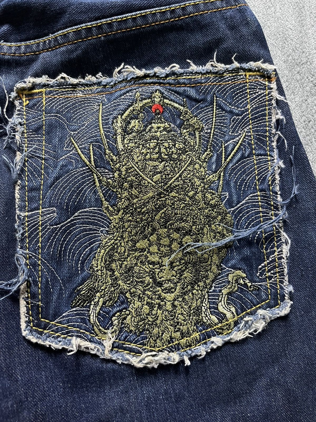 RMC Jeans RMC - samurai embroidered selvedge jeans | Grailed