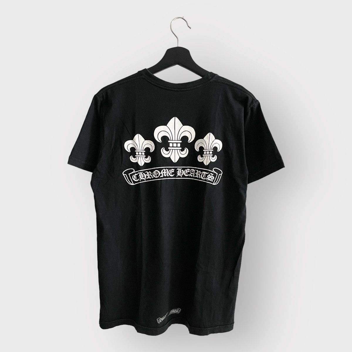 Chrome Hearts STEAL! 2010s Chrome Hearts Triple Crosses Logo Pocket Tee ...