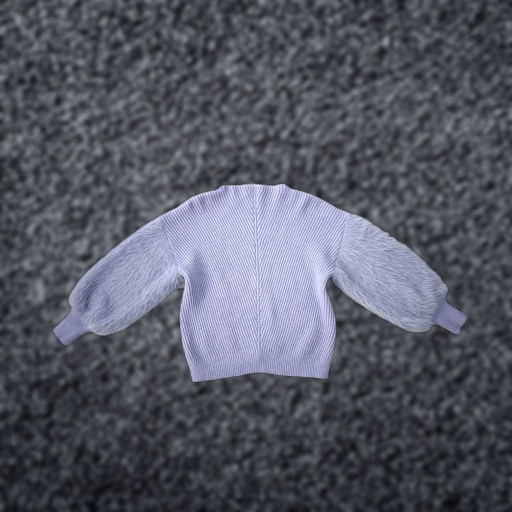 Fashion Nova Fashion Nova Women’s Knit Sweater Monique Faux Fur Pale ...