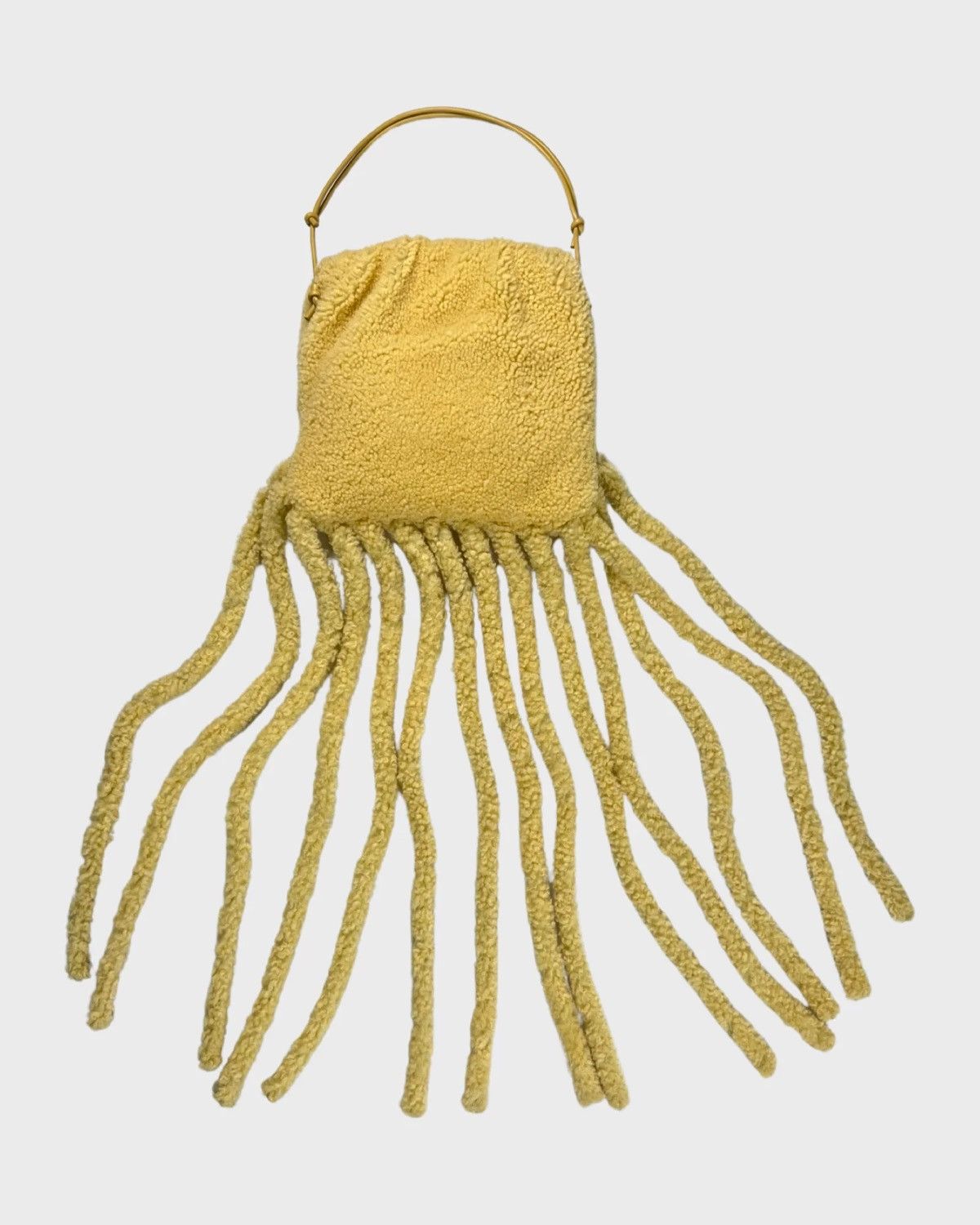 Bottega Veneta BOTTEGA VENETA RUNWAY SHEARLING SQUID BAG SZ:OS | Grailed