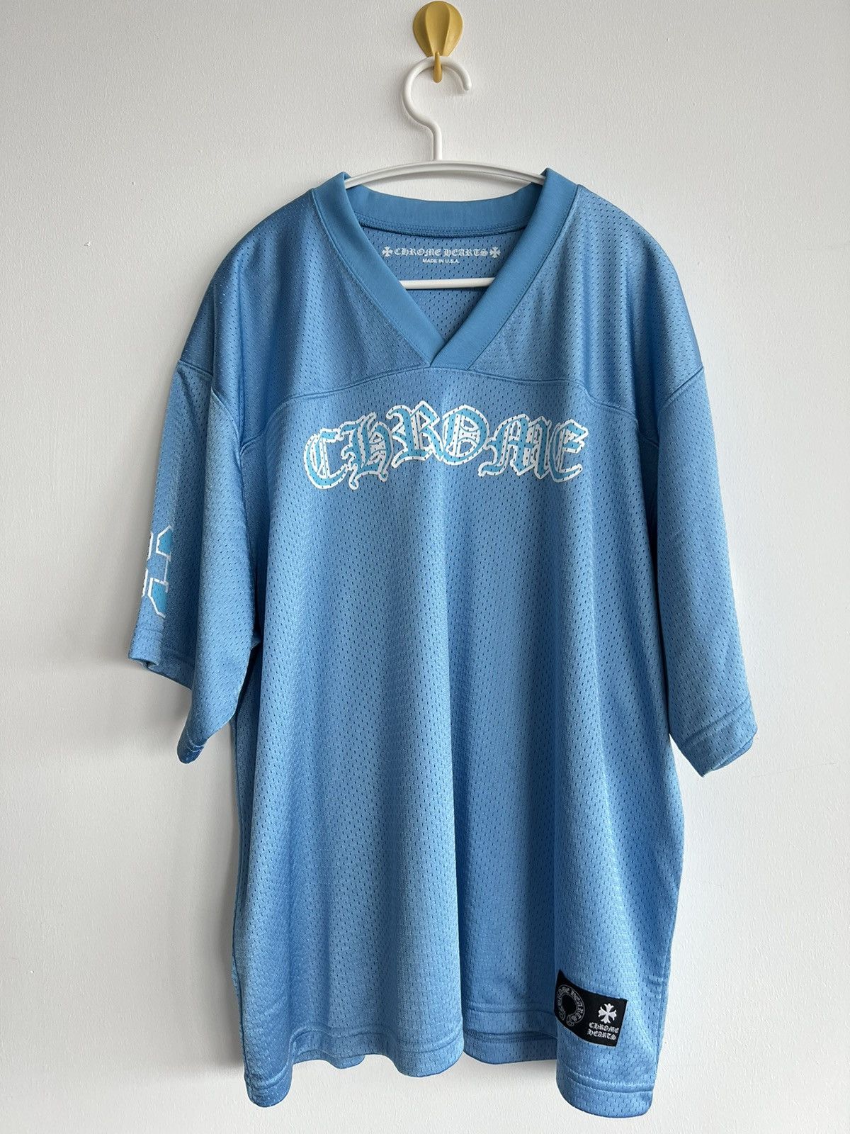 Chrome Hearts Chrome Hearts Blue Mesh Warm Up Jersey | Grailed