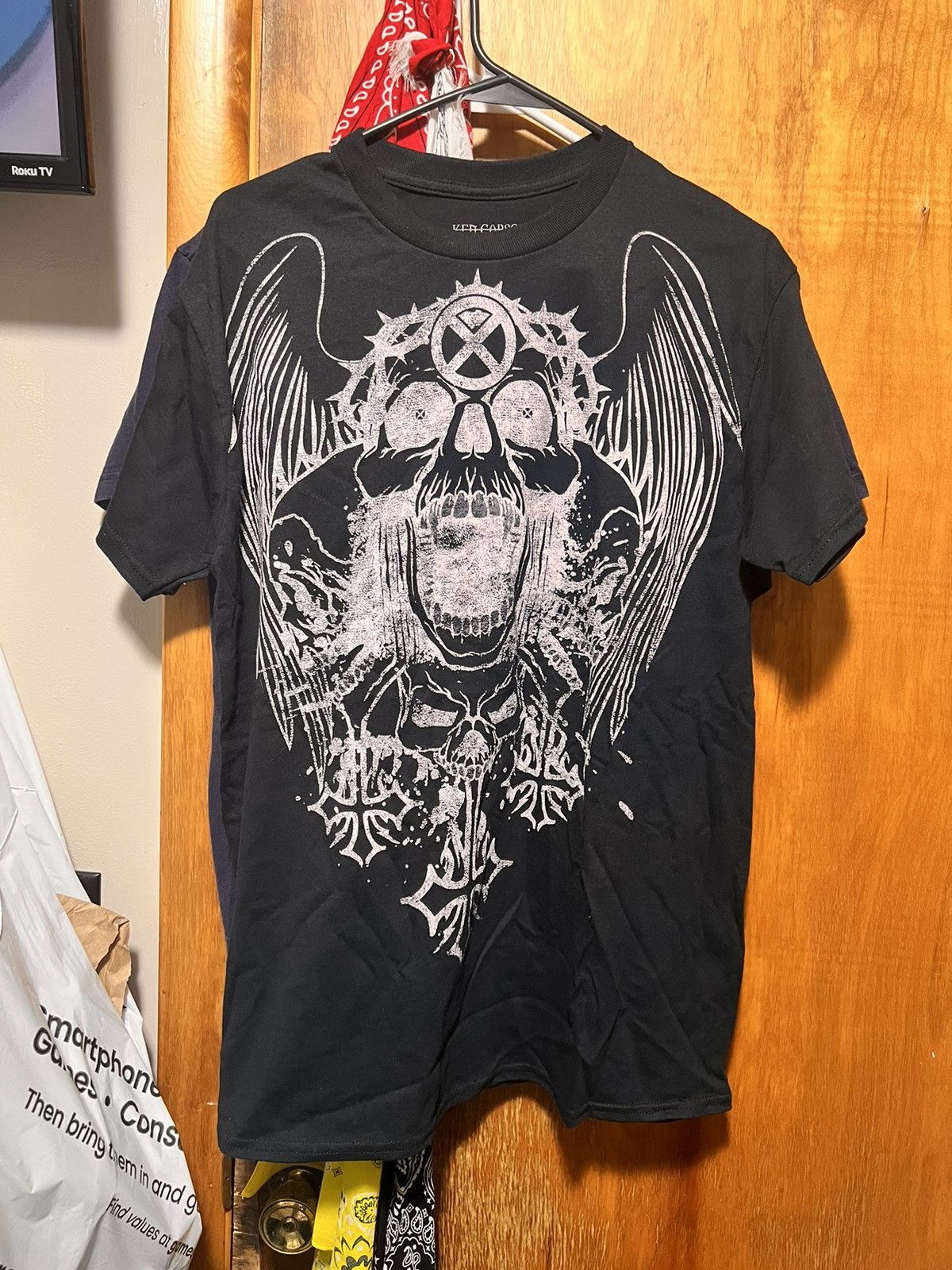 Ken Carson Ken Carson Opium Black Skull Y2K Tee Shirt Size Medium | Grailed
